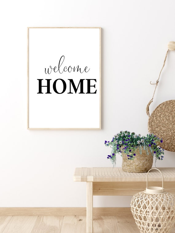 Welcome Home Digital Download Welcome Home Print Home Decor | Etsy