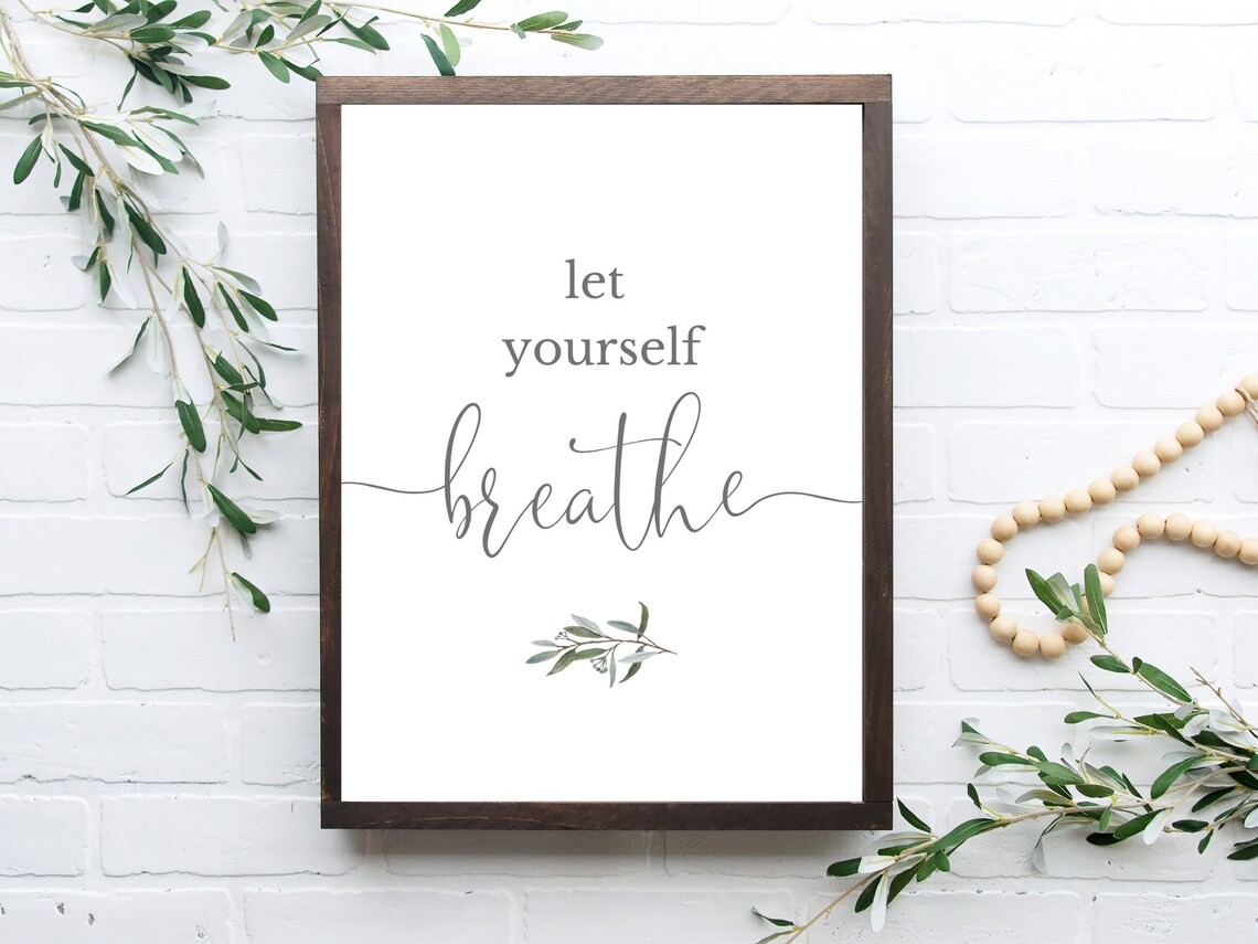 Breathe Sign, Office Sign, Therapy Office, Relaxation Sign, Bathroom ...