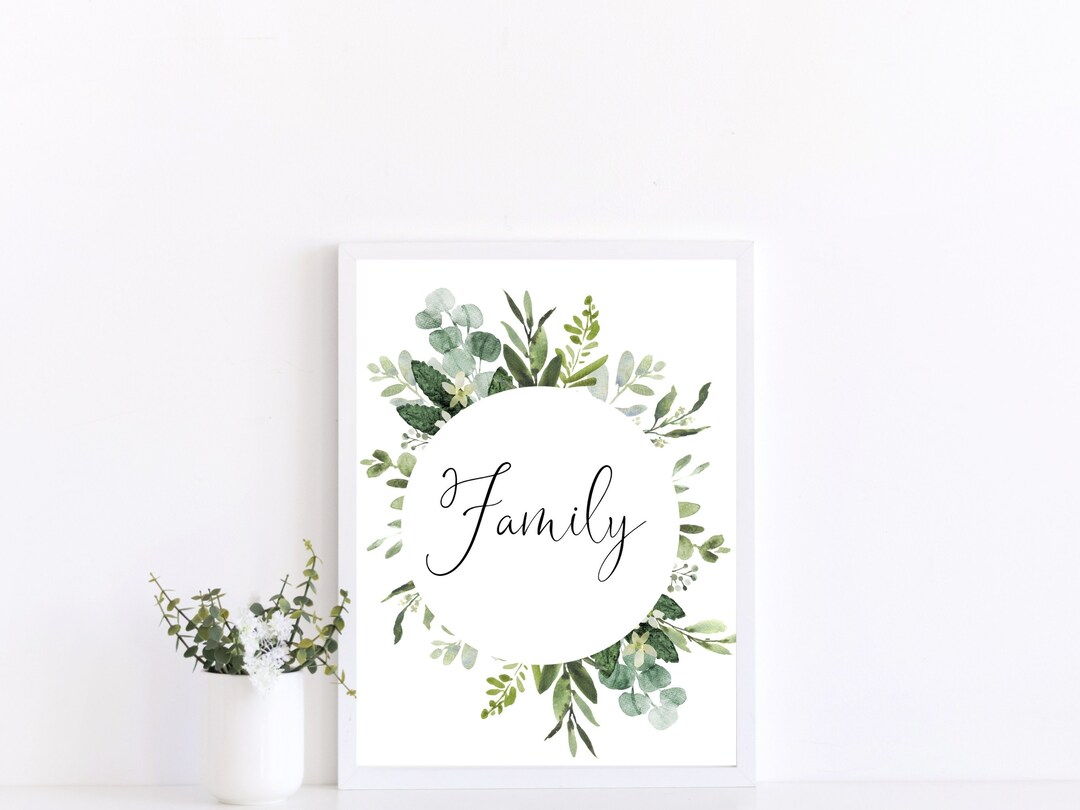 Family Print, Instant Download, Family Printable, Family Script ...