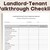 Landlord Tenant Walkthrough Checklist | Printable PDF File | Editable ...