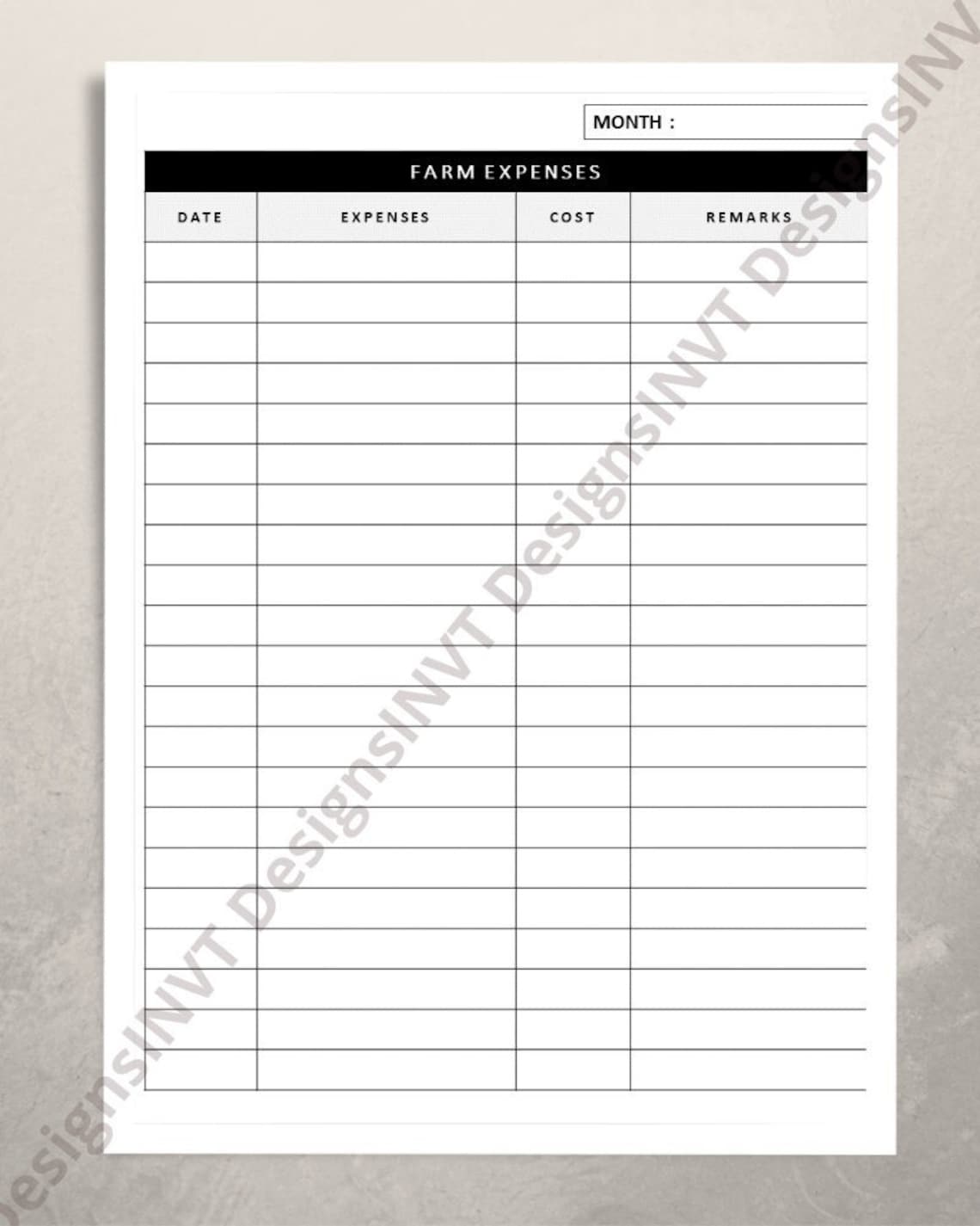 Farm Management Record Keeping Template | Printable and Editable Farm ...