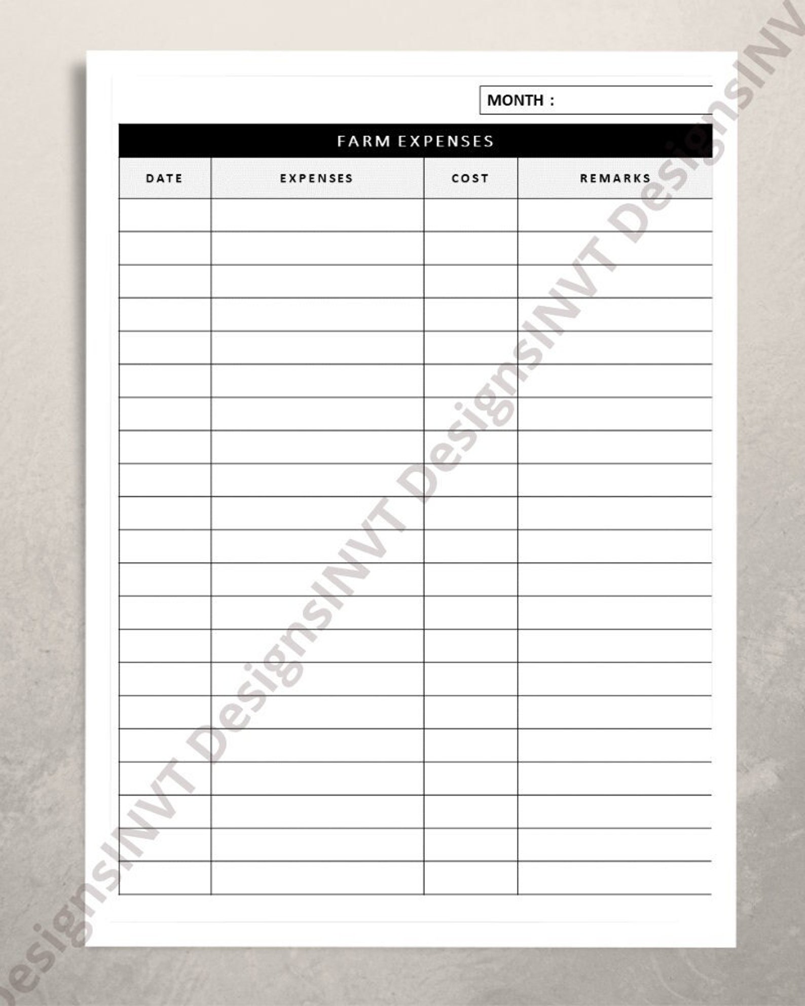 Farm Management Record Keeping Template | Printable Editable PDF & PPT ...