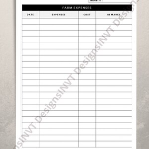 Farm Management Record Keeping Template | Printable and Editable Farm ...
