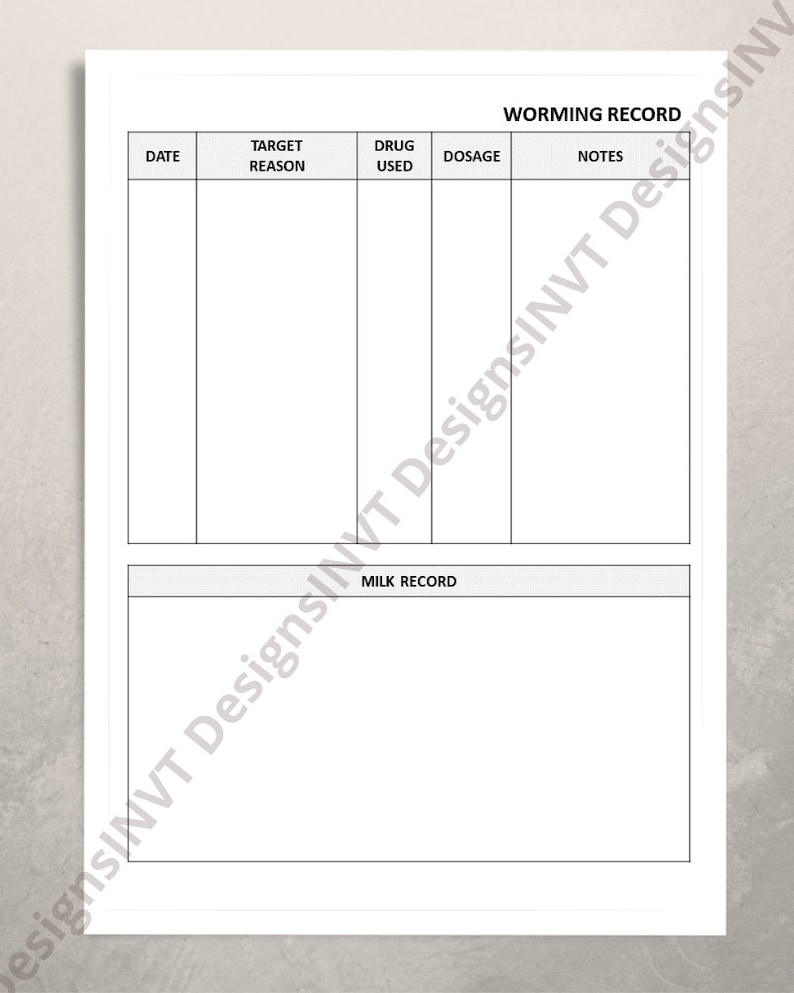 Sheep Record Keeping Template: Editable Farmer Records (PDF & PPT) - Etsy