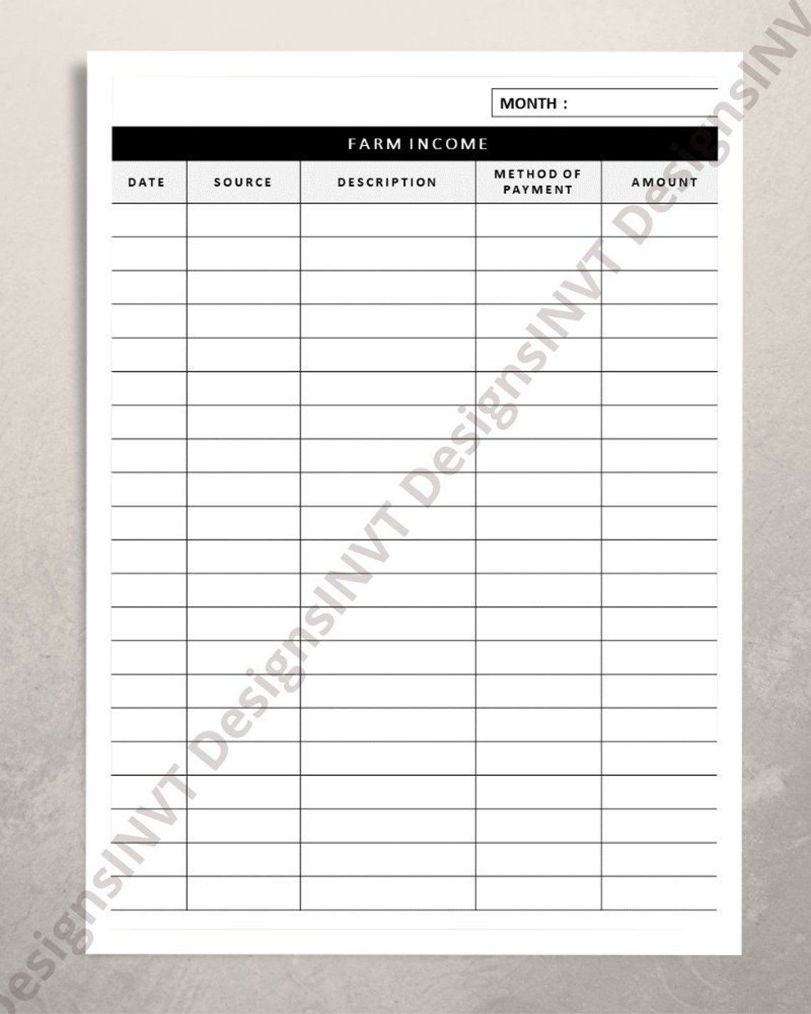 Farm Management Record Keeping Template | Printable and Editable Farm ...