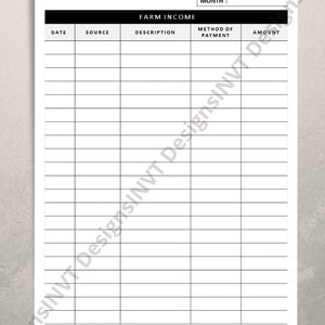 Farm Management Record Keeping Template | Printable and Editable Farm ...
