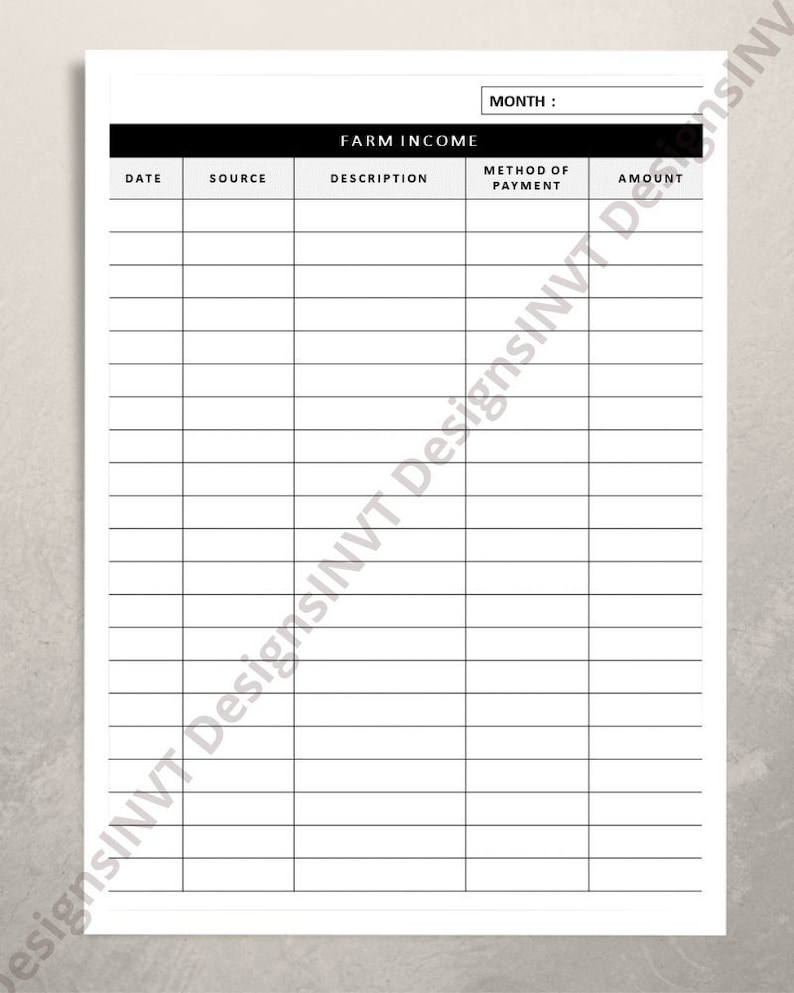 Farm Management Record Keeping Template | Printable Editable PDF & PPT ...