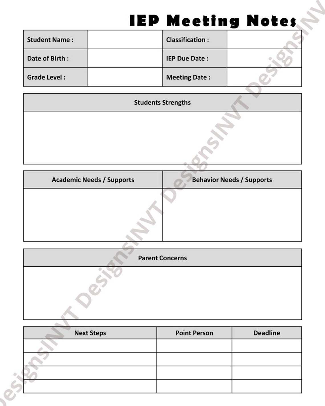 IEP Meeting and Caseload Planner 2023 | Special Education Teacher Case ...