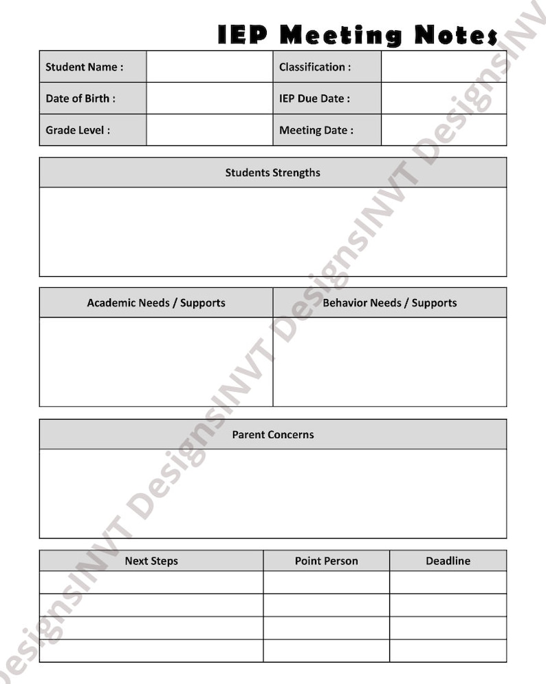IEP Meeting and Caseload Planner 2023 | Special Education Teacher Case ...