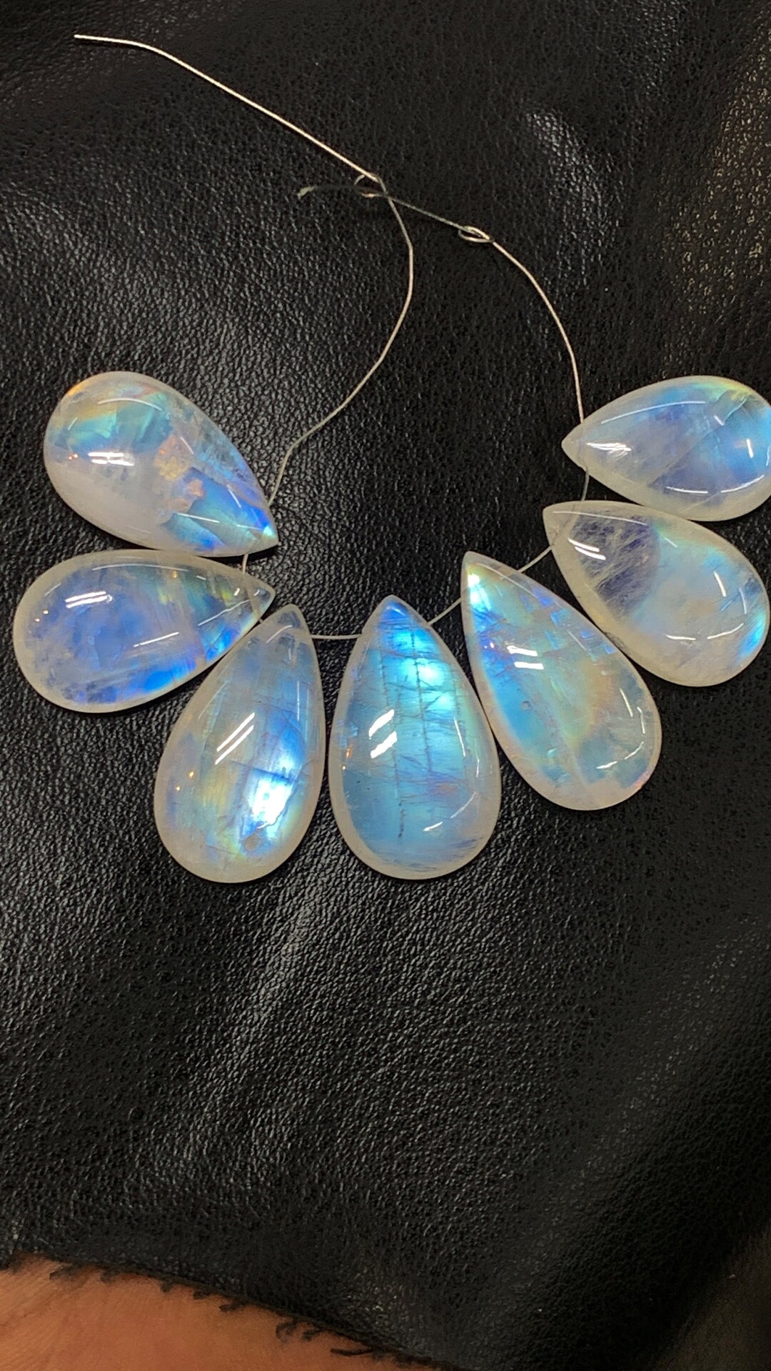 Rare 5A Quality.. Multi Fire Rainbow Moonstone Pear - Etsy