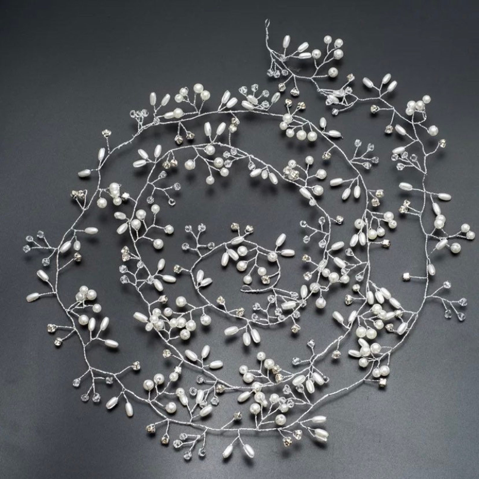 Couronne de mariage en perle, vigne de mariage, accessoires de mariage ...