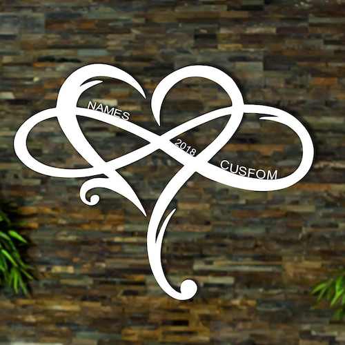 Infinity Heart Sign Metal Infinity Heart Wall Decor Infinity - Etsy