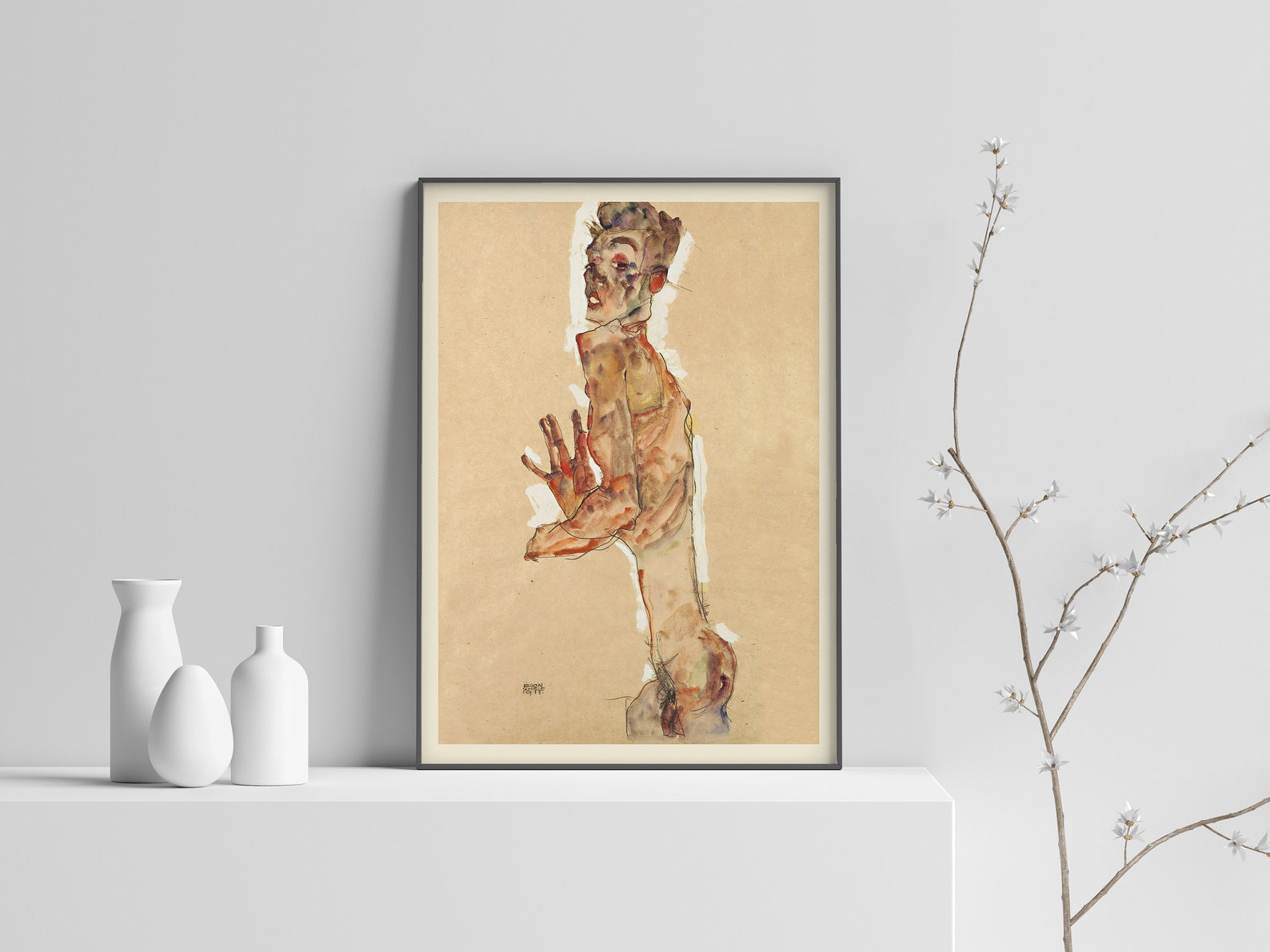 Egon Schiele Exhibition Poster Egon Schiele Self Portrait - Etsy