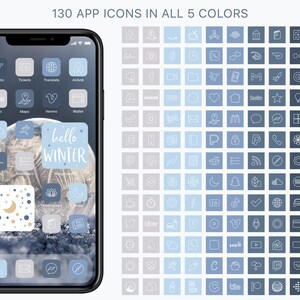 Winter Snow App Icons, Winter iPhone Icons, Winter Widgets - Etsy