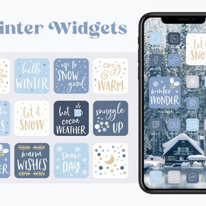 Winter Snow App Icons, Winter iPhone Icons, Winter Widgets - Etsy