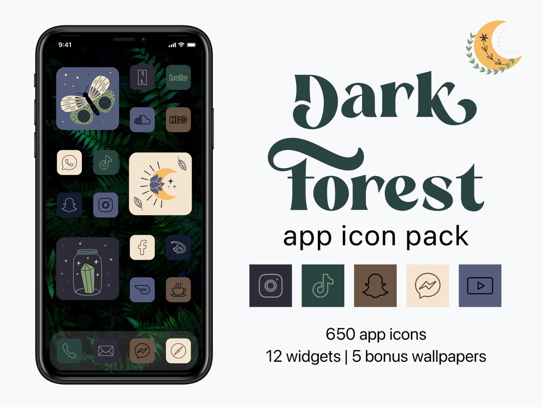 Forest App Icons Nature Ios Icons Forest Icons for iPhone - Etsy