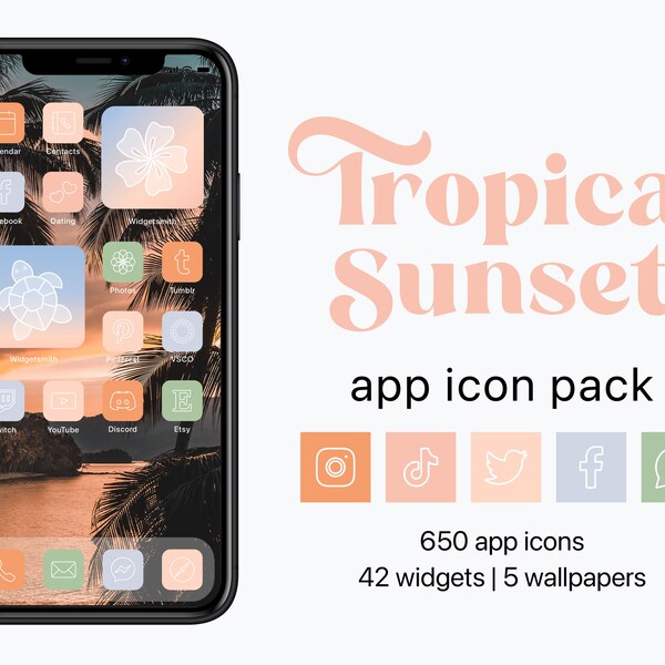 App Icons Sunset - Etsy