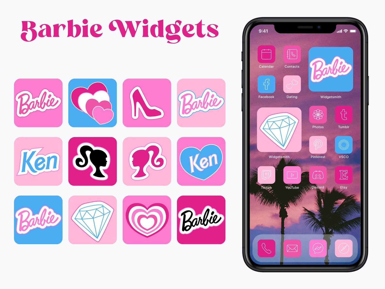 Barbie App Icons Barbiecore Iphone Icon Pack & Widgets - Etsy