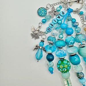 Guardian Angel Keychain, Cute Angel Bag Charm, Beaded Angel Bag Charm ...