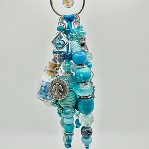 Guardian Angel Keychain, Cute Angel Bag Charm, Beaded Angel Bag Charm ...