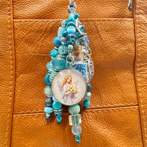 Guardian Angel Keychain, Cute Angel Bag Charm, Beaded Angel Bag Charm ...