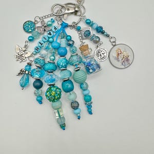 Guardian Angel Keychain, Cute Angel Bag Charm, Beaded Angel Bag Charm ...