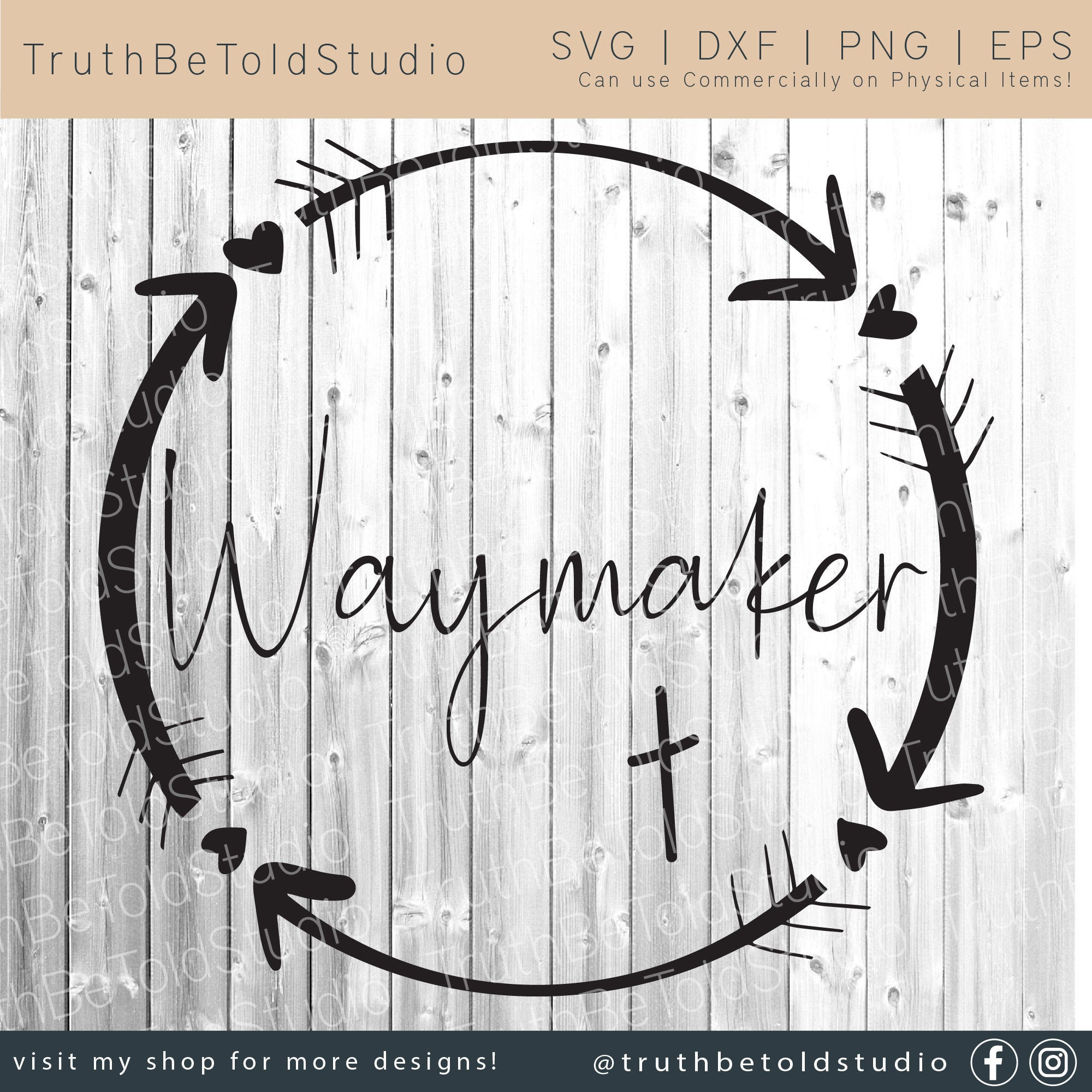 Waymaker SVG Waymaker Wreath SVG Waymaker Cut File | Etsy
