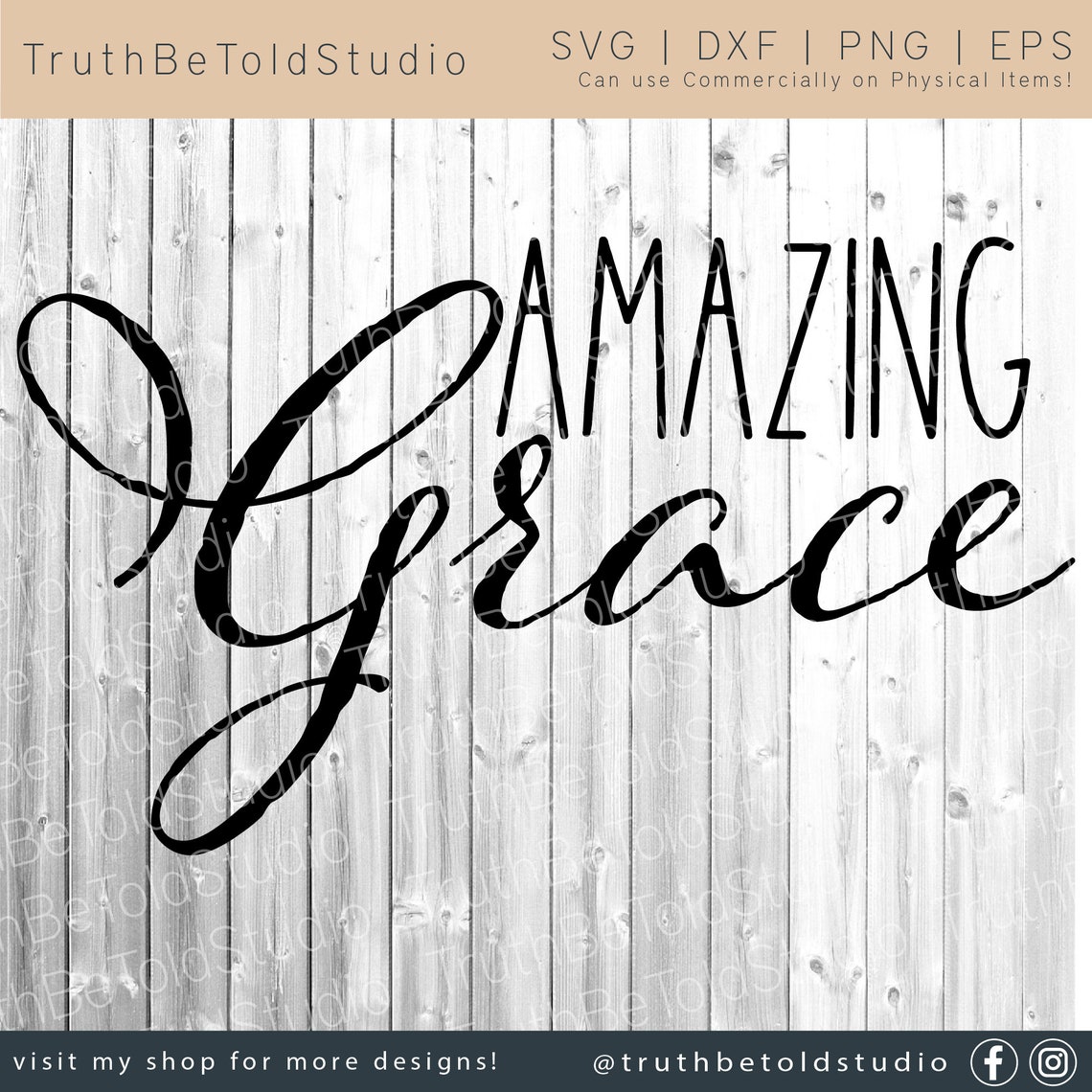 Amazing Grace SVG SVG Files for Cricut SVG Designs Svg for Shirts Svg ...