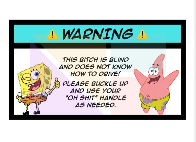 Car Warning Sticker | Etsy