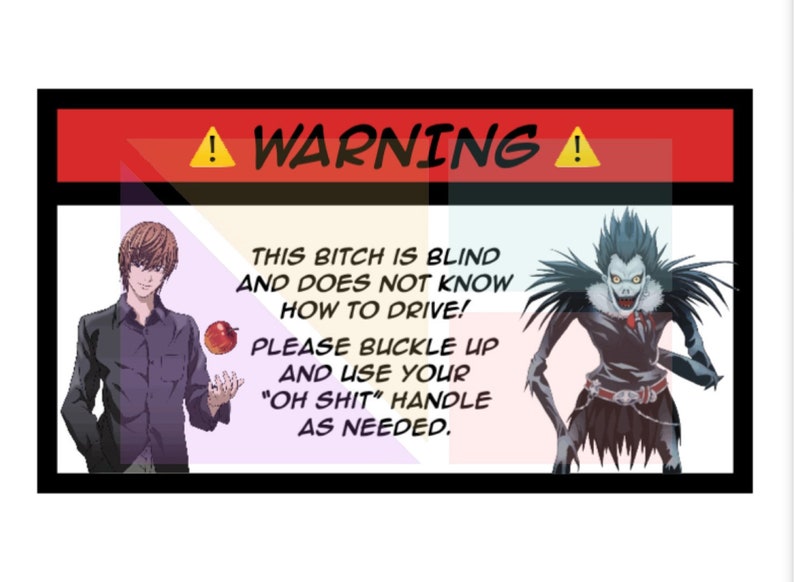 Car Warning Sticker | Etsy