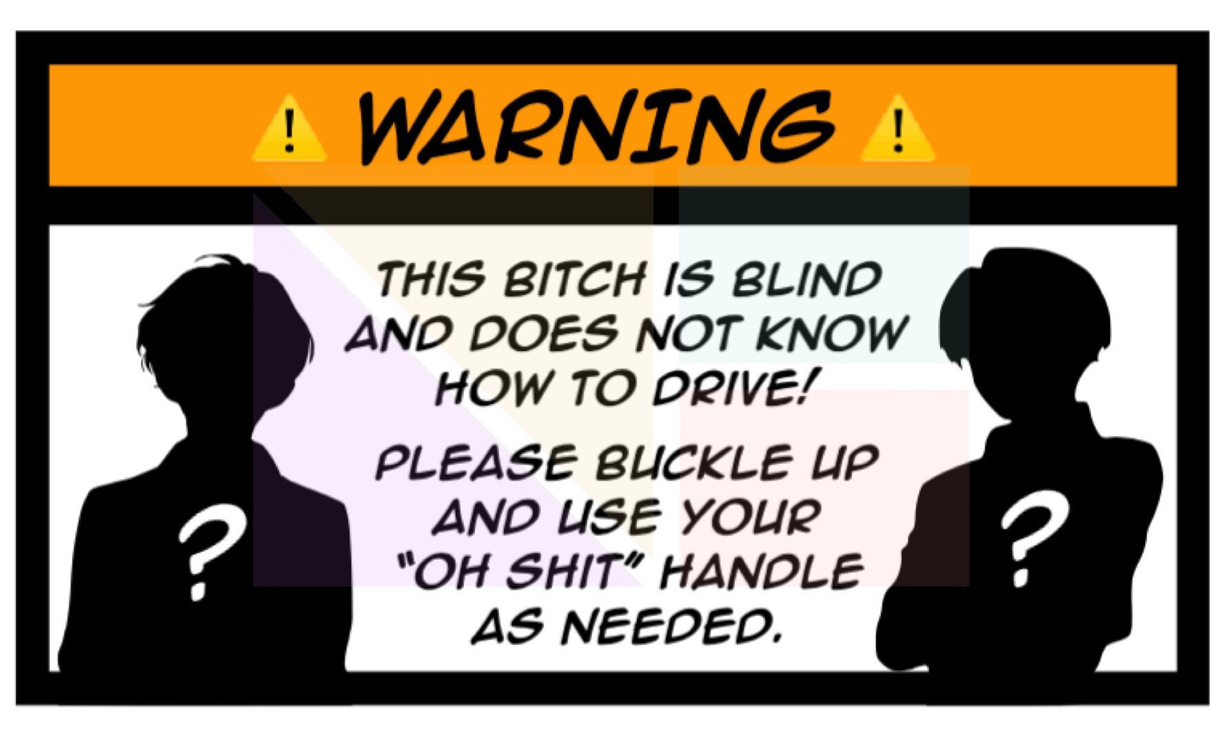 Custom Anime Character Car Warning Stickers - Etsy