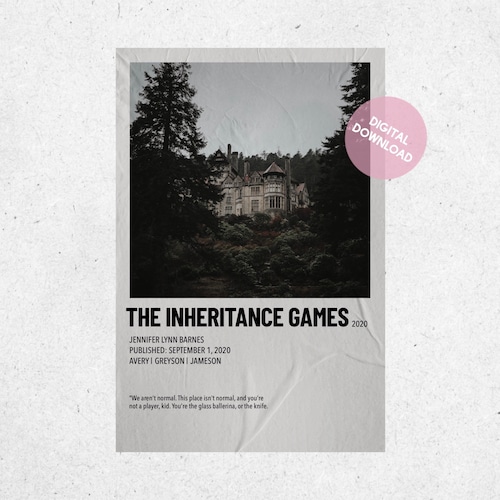 The Inheritance Games Bookmark - Etsy