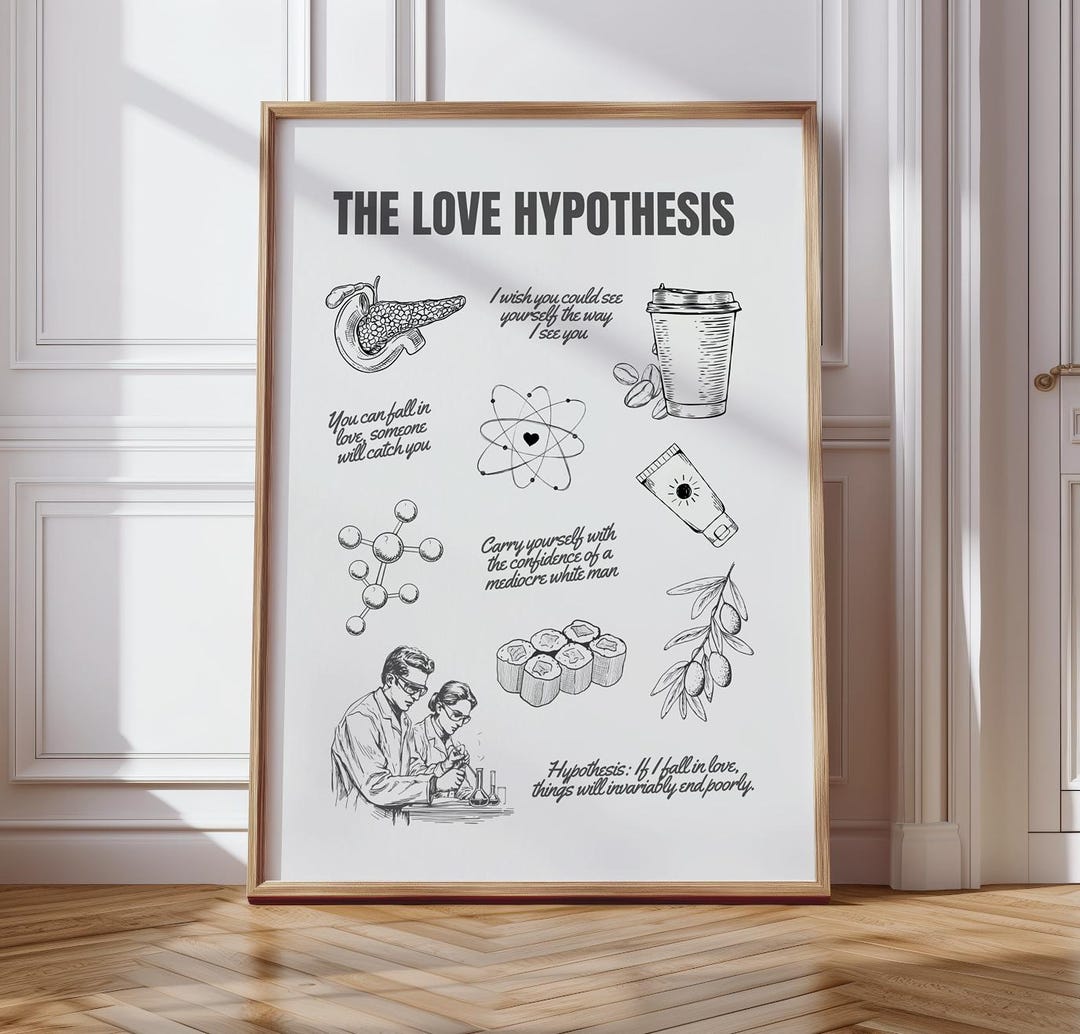 The Love Hypothesis Digital Poster Aesthetic Wall Art Print Book Poster ...