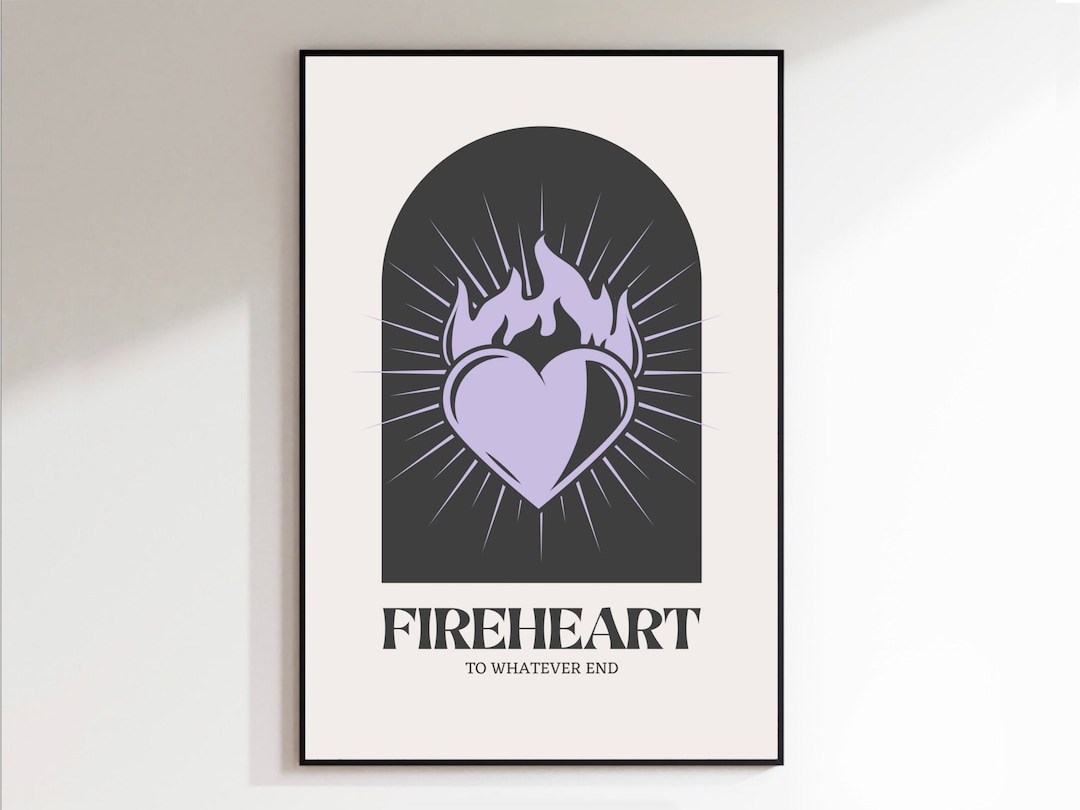 Acotar: Fireheart Digital Poster Aesthetic Minimalist Wall - Etsy