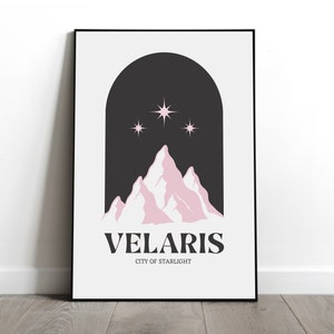 Acotar: Velaris Digital Poster | Aesthetic Wall Art Print | Book Poster ...
