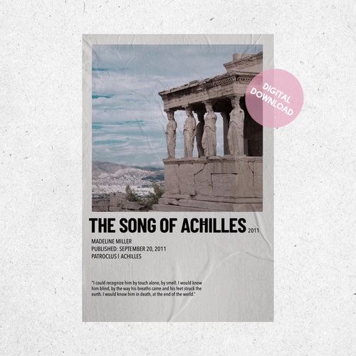 The Song of Achilles Madeline Miller // Digital Print - Etsy