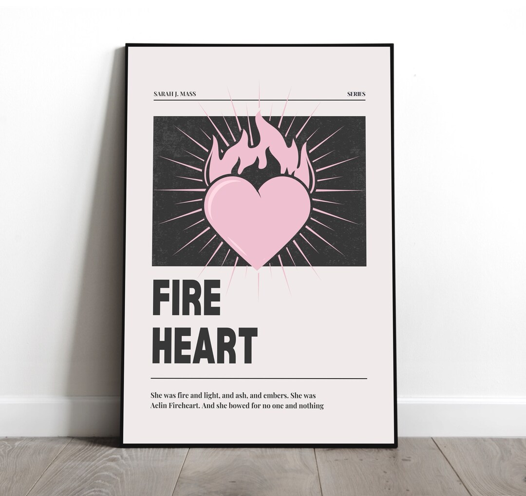 Acotar: Fireheart Digital Poster Aesthetic Wall Art Print Book Poster ...