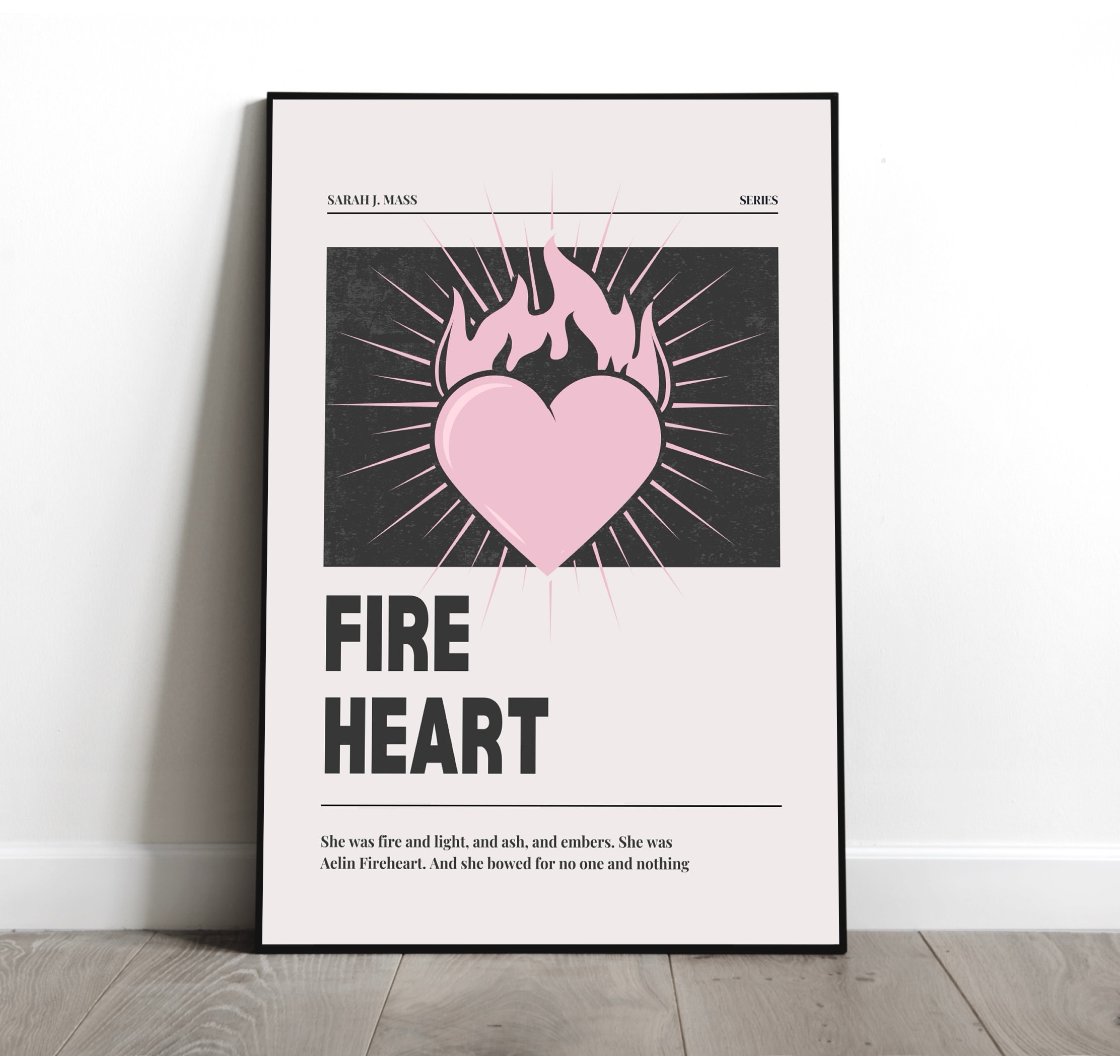 Acotar: Fireheart Digital Poster Aesthetic Wall Art Print Book Poster ...