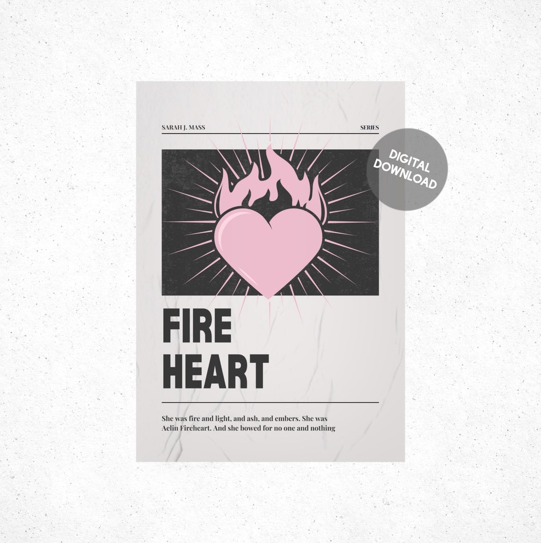 Acotar: Fireheart Digital Poster Aesthetic Minimalist Wall Art Print ...