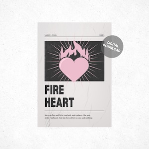 Acotar: Fireheart Digital Poster Aesthetic Minimalist Wall Art Print ...