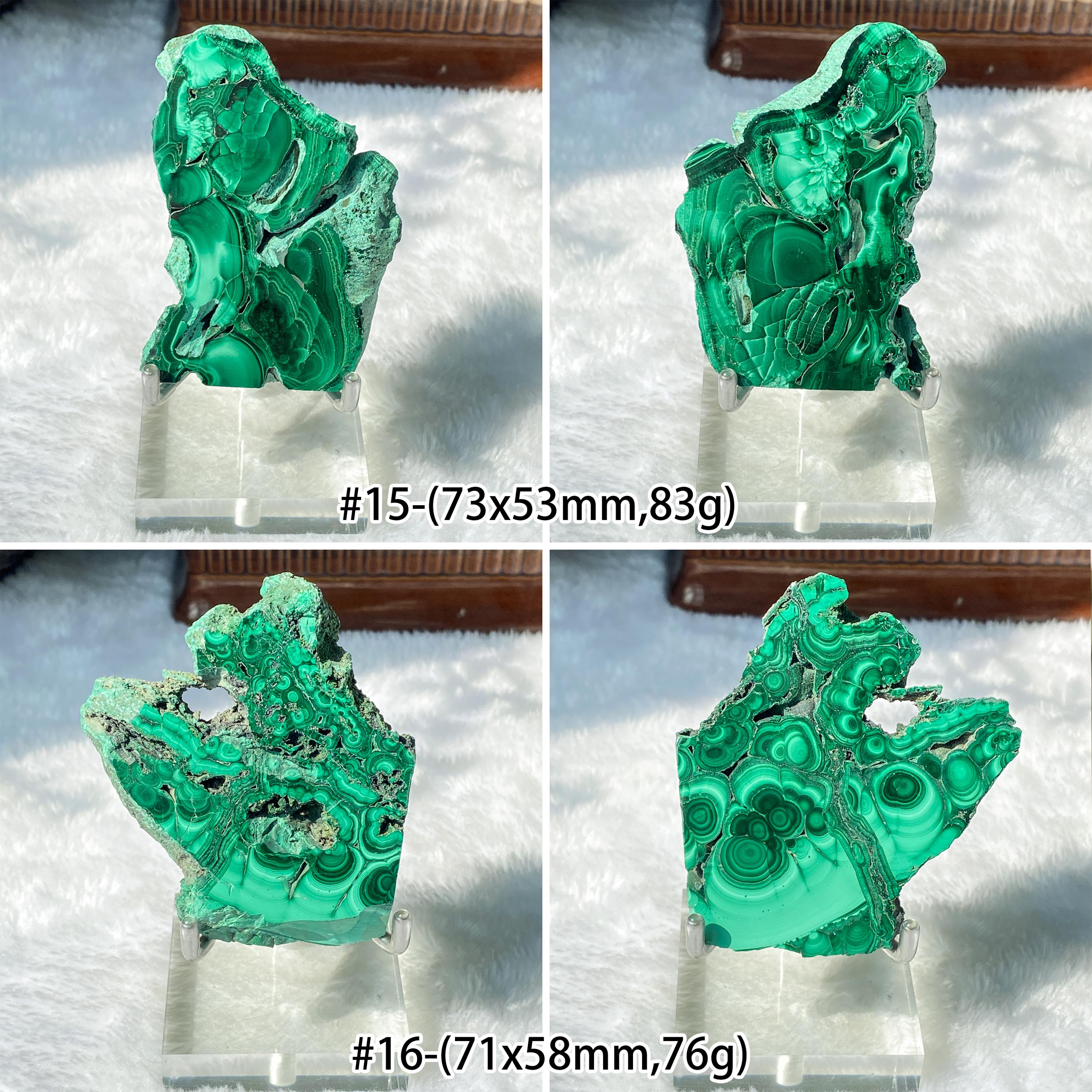 Natural Green Malachite Patterns Slice Slab , Home Decor , Display ...