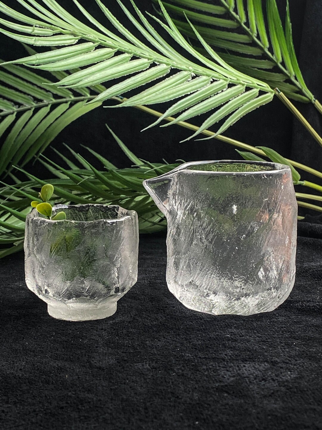 Japanese Style Clear Quartz Crystal Cup , Frozen Tea Cup , Reusable ...
