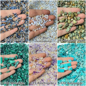 54 Kinds of Bulk Gemstone Chips , Gemstones Bulk Lot , Crushed Tumbled Crystal Chip , Mini ...