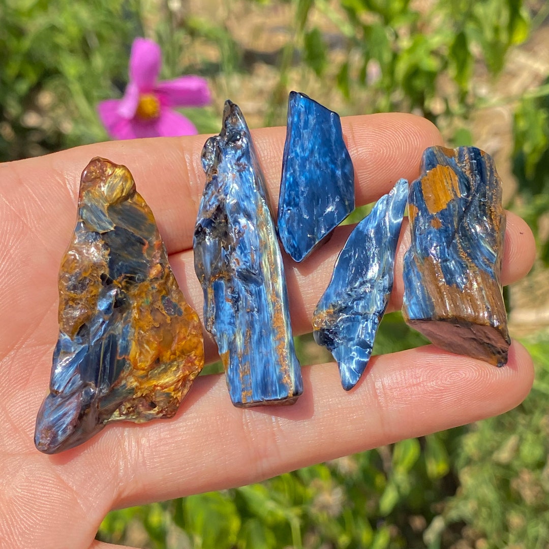 Raw Pietersite Healing Crystal - Enhances Telepathy, Blue & Gold ...