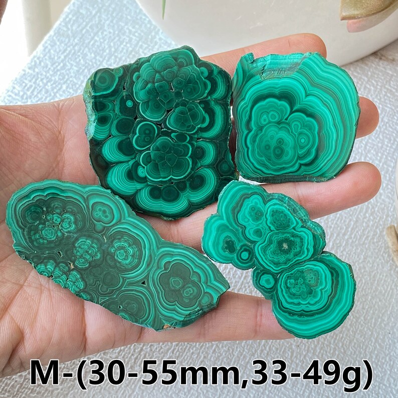 Genuine Malachite Crystal Slices - Natural Malachite Slab for Reiki ...
