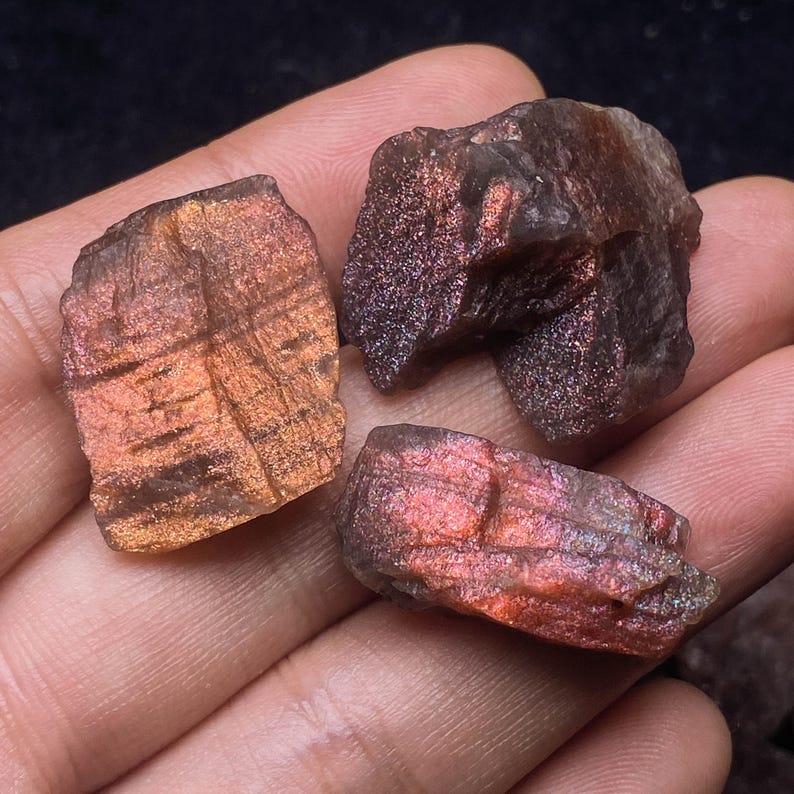 Natural Purple Haze Sunstone Raw Sunstone , Raw Crystal, Raw Quartz ...