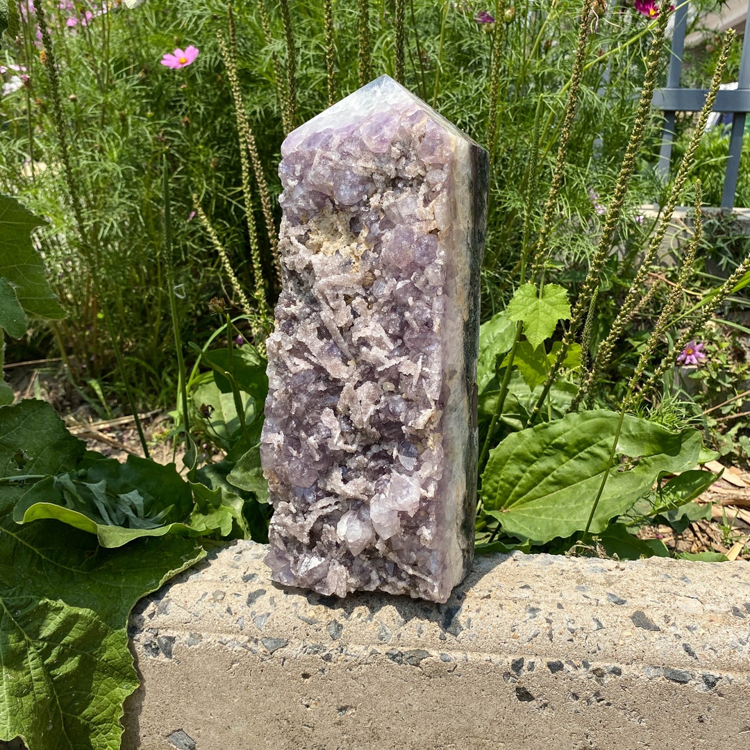 Large and Juicy Amethyst Cluster Tower , Amethyst Cluster Natural Raw ...