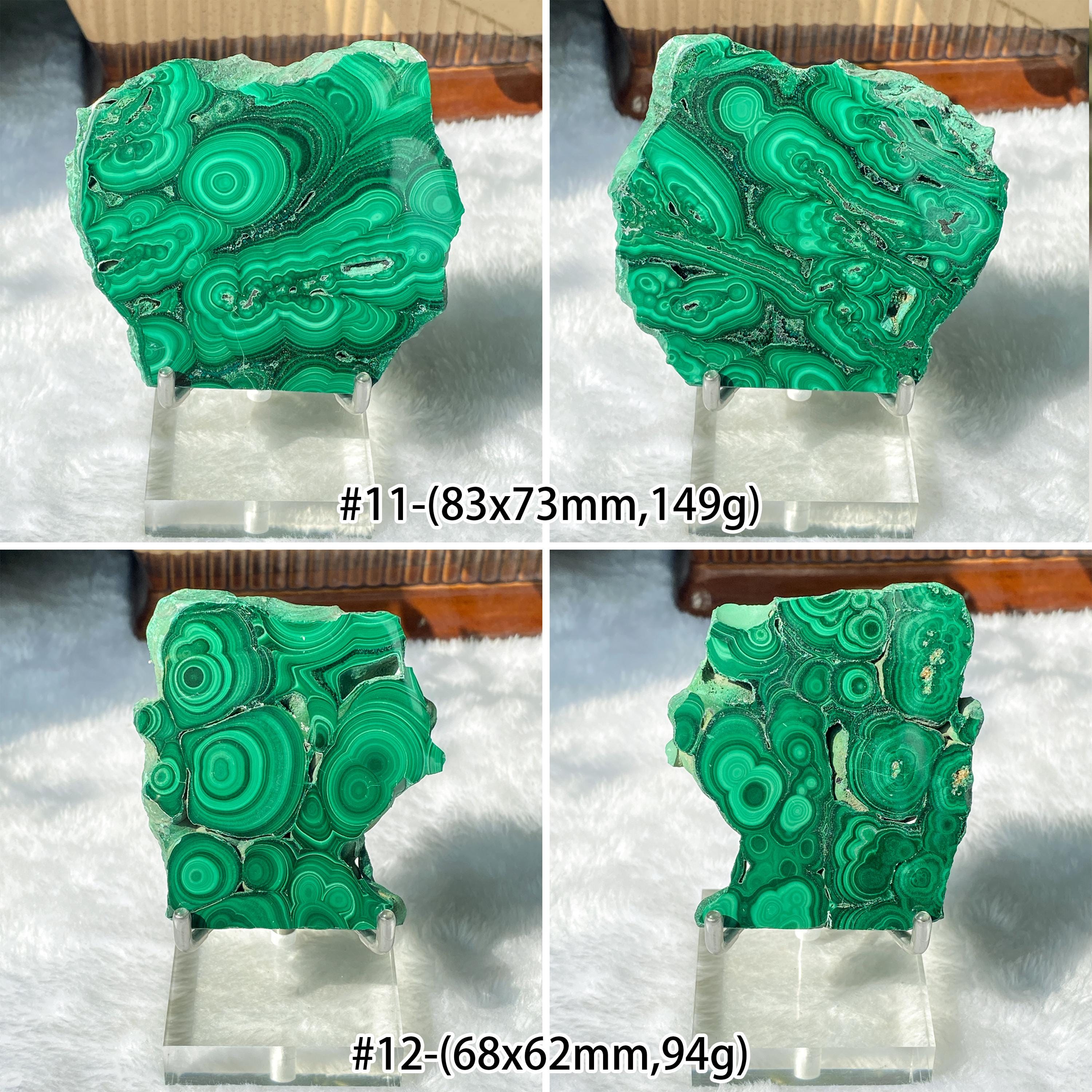 Natural Green Malachite Patterns Slice Slab , Home Decor , Display ...