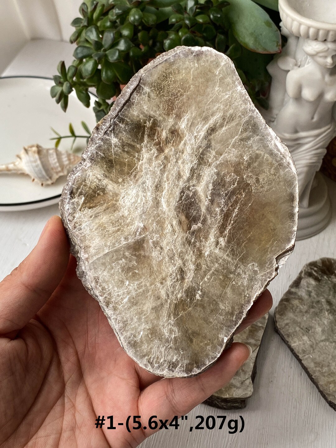 Golden Brown Mica Slab Slice Coaster , Golden Mica Raw Crystal Mineral ...