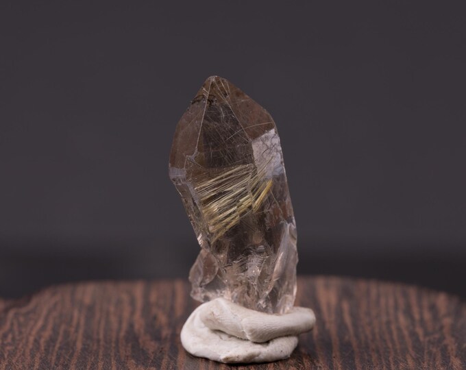 Natural Rutilated Quartz Point , Natural Golden Rutile Inclusions ...